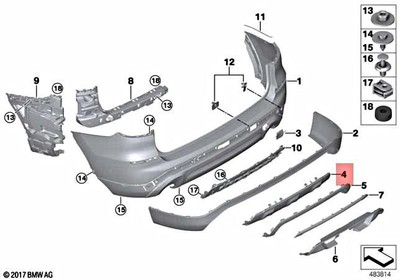 Genuine BMW X3 G01 X3 18d TX11 TX12 TX15 Underride Guard Rear ...