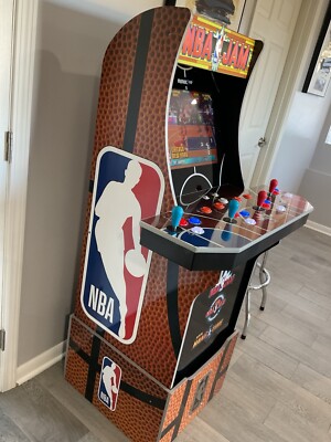 NBA JAM Arcade Game with NBA JAM Stool | eBay