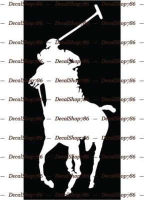 Polo Hockey Player - Outdoor Game Sports - Vinyl Die-Cut Peel N' Stick ...
