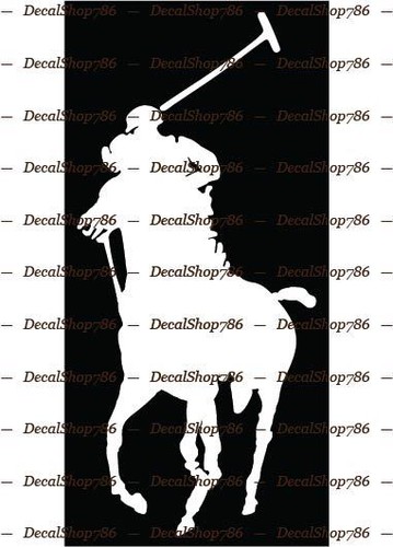 Polo Hockey Player - Outdoor Game Sports - Vinyl Die-Cut Peel N' Stick ...