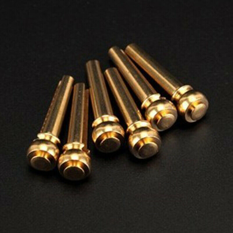 6 pcs Guitar Bridge Pins Brass Endpin End Pegs With Guitar Bridge Pin ...