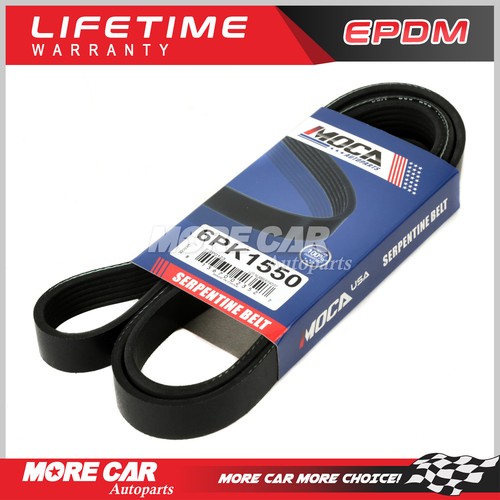 EPDM Serpentine Belt 6PK1550 Fits BMW 328i 550i 650i 750i X5 M3 Ford ...