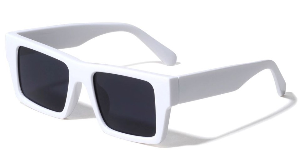 MEN SUNGLASSES HIP HOP SQUARE DESIGNER SHADES RETRO THICK FRAME RAPPER ...