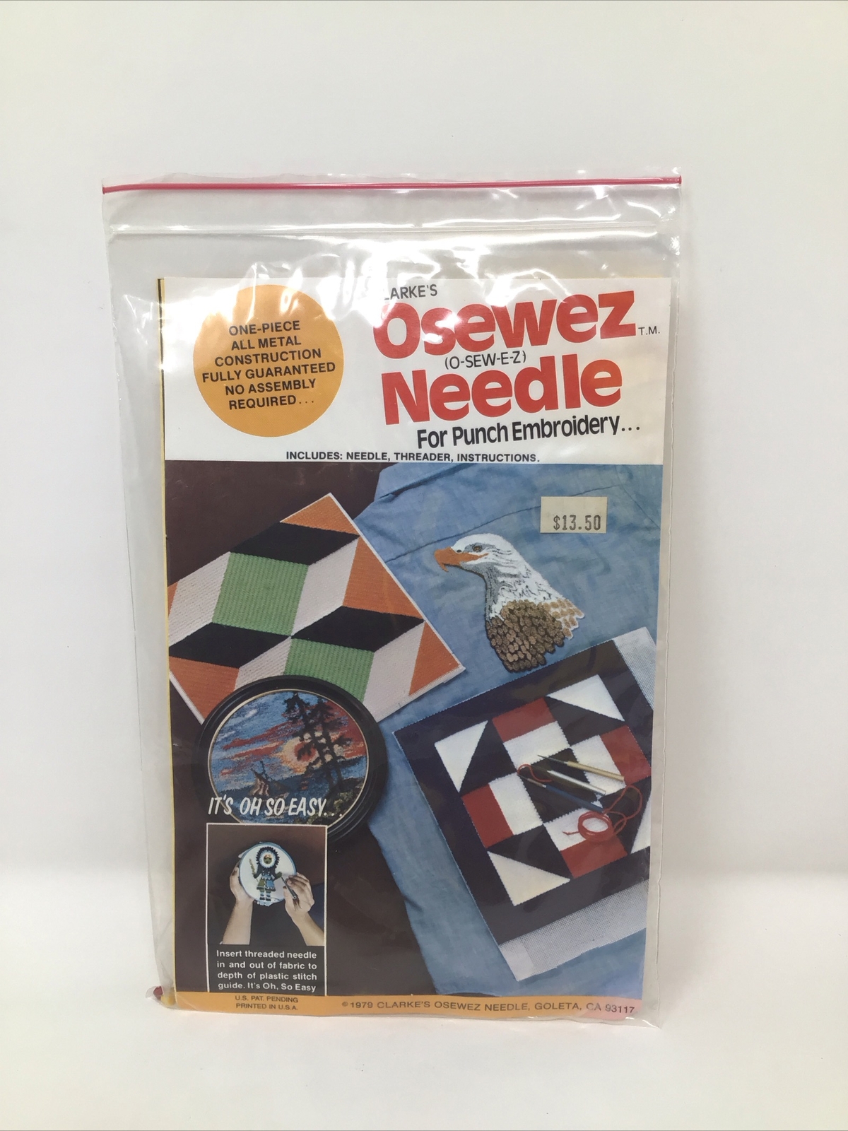 Clarke's Osewez Needle Punch Embroidery 2 Needles w Comfort Grip 1979 NO PATTERN | eBay