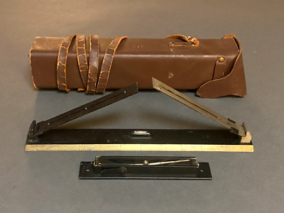 WWII US Army Engineer Map Reading Level With Leather Case 40s WW2 Read ...