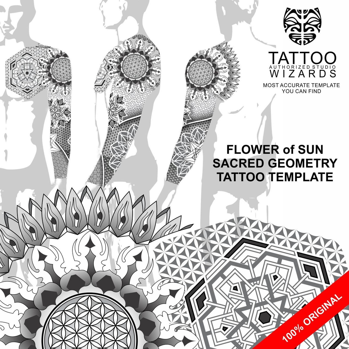 Sacred geometry tattoo stencil - Dmhtattoos.com
