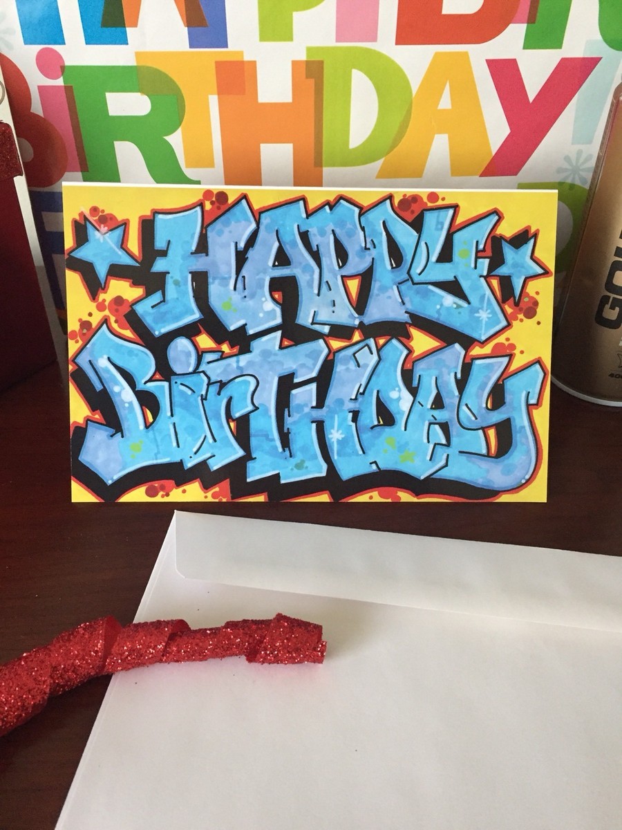 Graffiti Happy Birthday Lettering