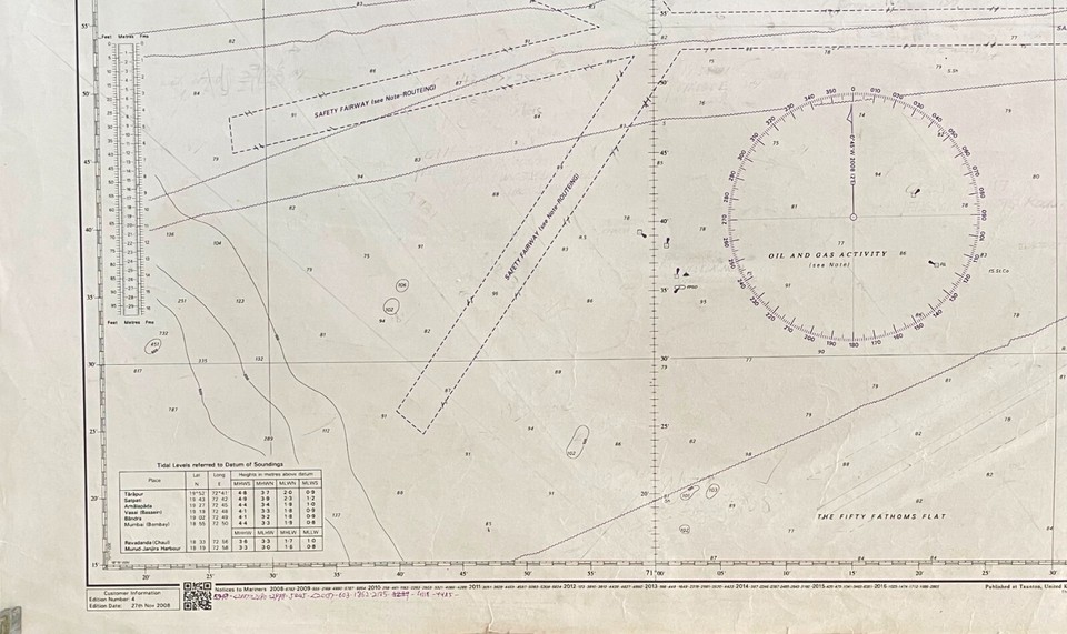 Admiralty 1487 India West Coast Approaches To Mumbai (Bombay) Nautical ...
