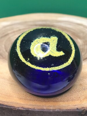 Art glass paperweight with letter "a" | eBay