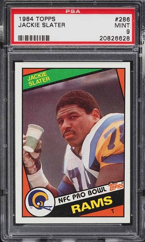 1984 Topps FB Card #286 Jackie Slater LA Rams HOF ROOKIE RC PRO-BOWL ...