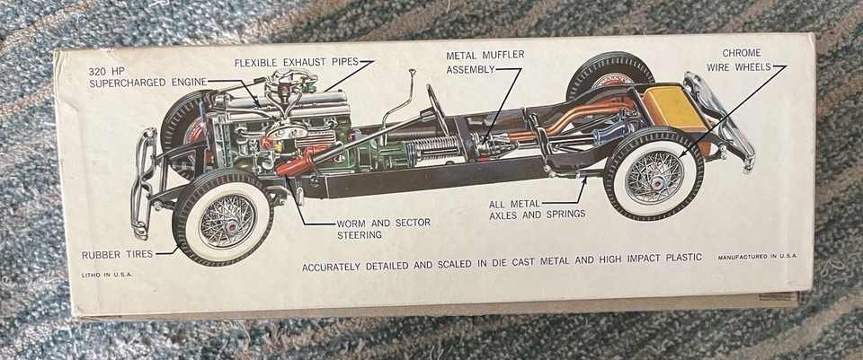 Vintage Hubley SJ Duesenberg Town Car 1:18 Scale Metal Model Hobby Kit ...