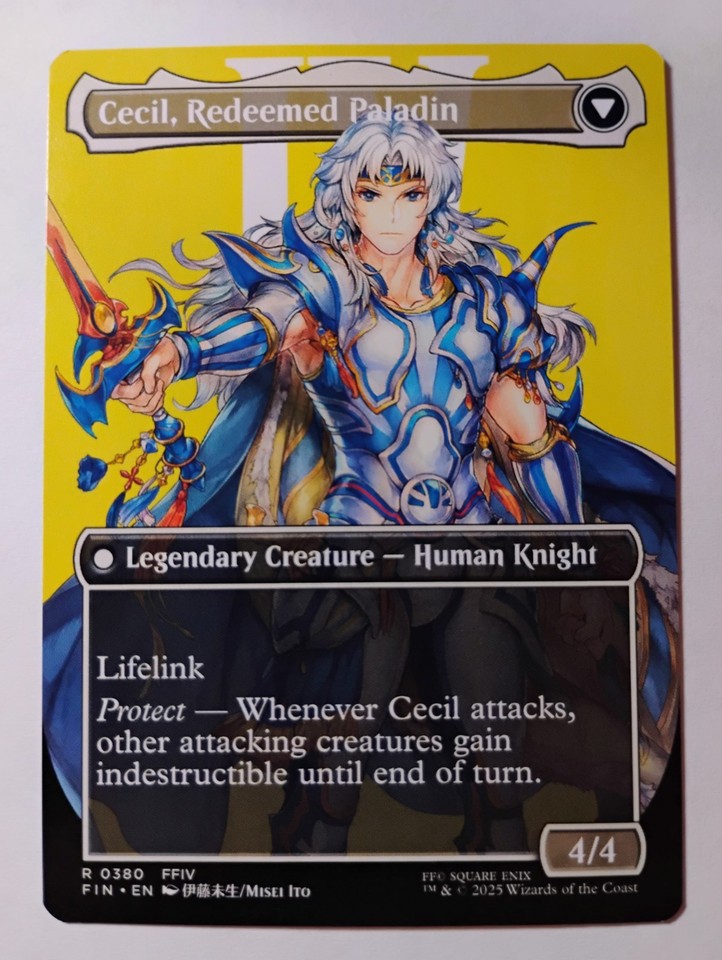 Cecil Dark Knight-Magic: The Gathering Final Fantasy Borderless Card ...