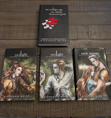 Twilight Graphic Novel Vol 1, 2, New Moon Vol 1 Illustrated Guide First ...