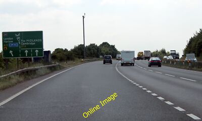 Photo 6x4 A14 approaching junction with A11 Park End/TL5561 Junction 36 ...