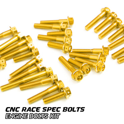 GOLD Alternator Engine Cover Bolts M6 For Yamaha FZ1 / FZ1N / FZ1S 06 ...