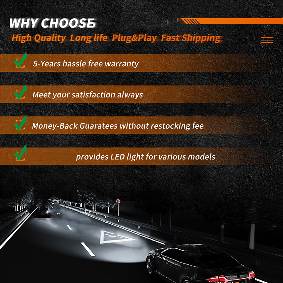 2PC LED Headlight Headlamp Bulb for International 4100 4200 4300 4400 ...