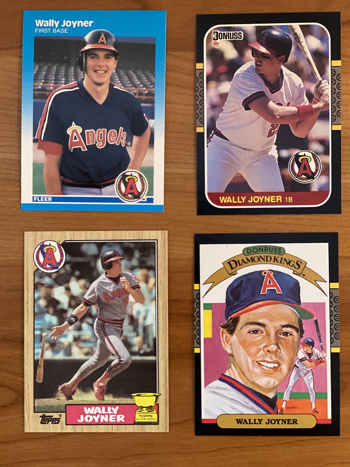 1987 DONRUSS #135 WALLY JOYNER ROOKIE & 87 Fleer & 87 Topps & 87 ...