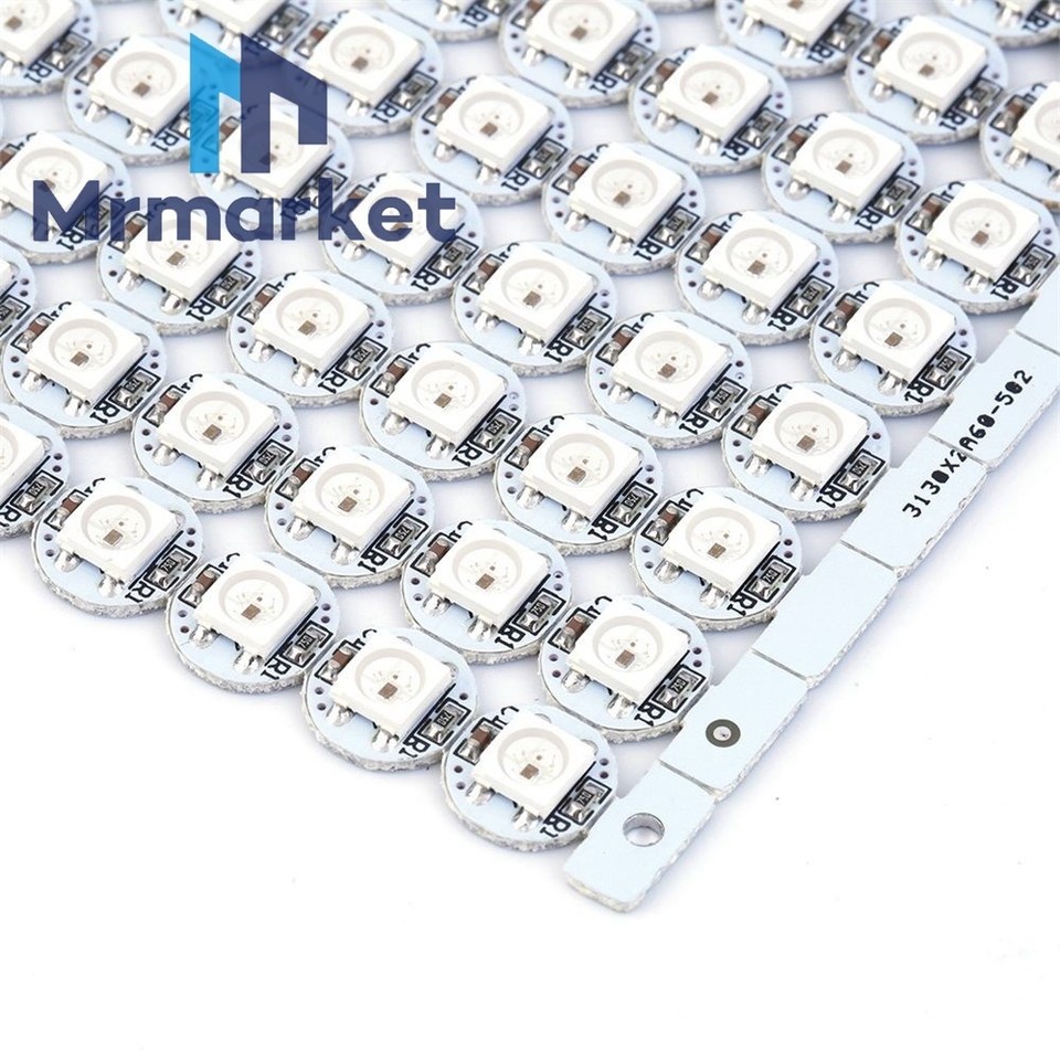 50pcs 10x3mm WS2812B 5050 RGB LED &PCB Board 1-LED Module Pixel Light ...