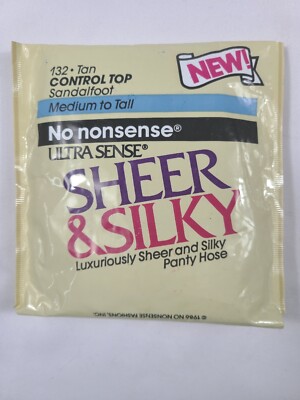 No Nonsense Ultra Sense Sheer & Silky Pantyhose Tan 132 Medium to Tall ...