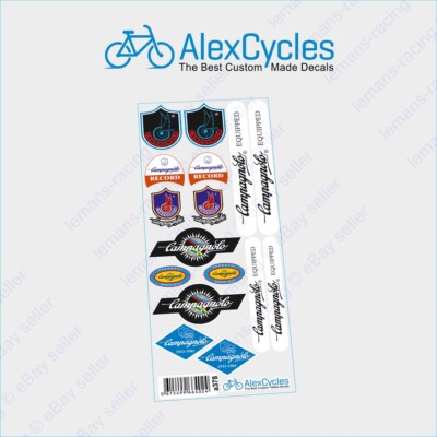 Rare Retro Vintage Bicycle Frame Campagnolo Decals Stickers Emblems The ...