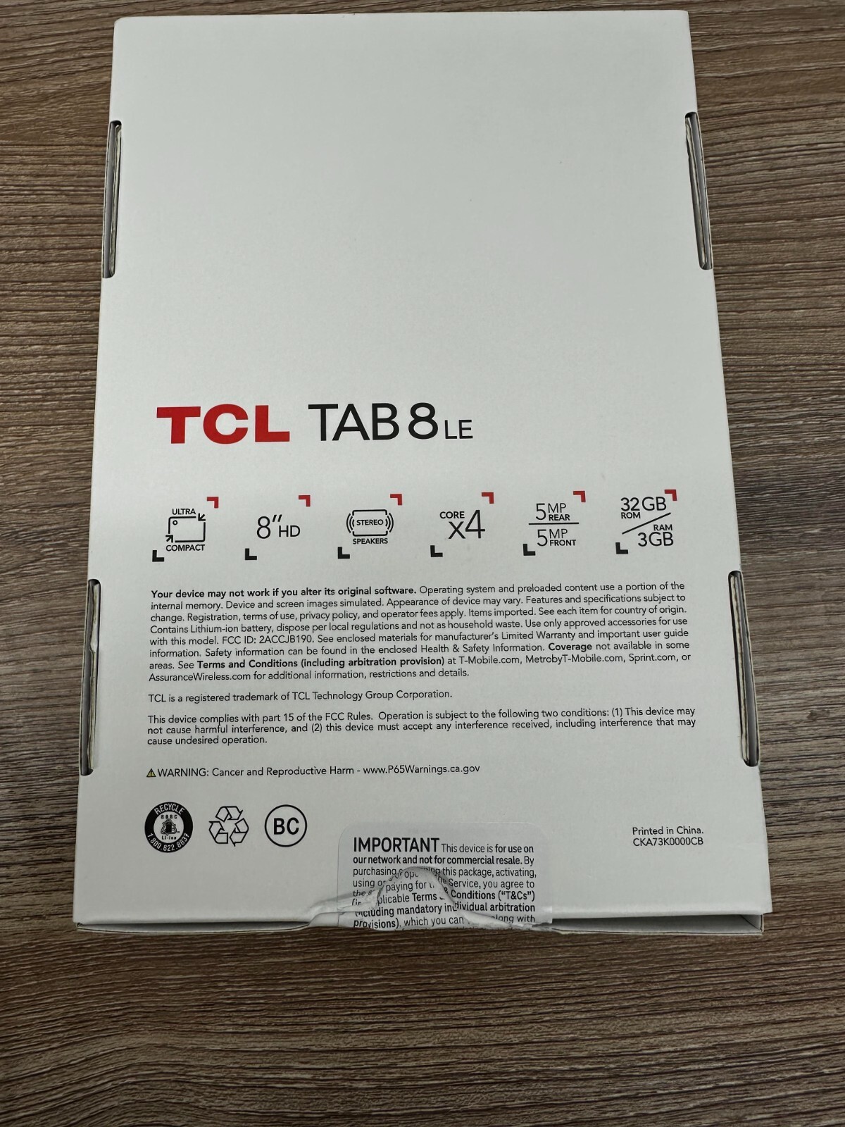TCL Tab 8 LE UNLOCKED 32GB 9048S 4G LTE Android Black Tablet for sale ...