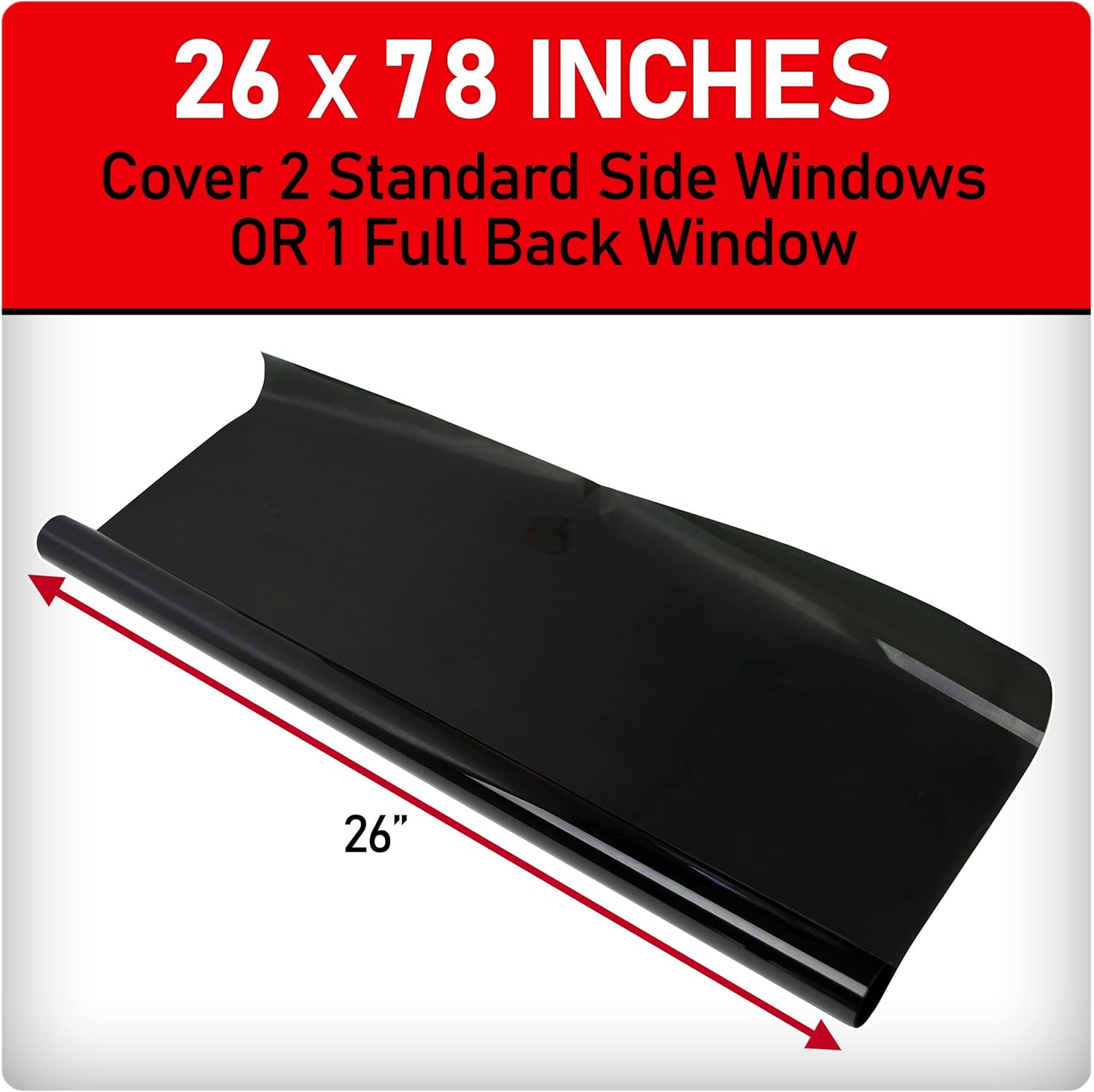 Black Magic® Insta-Cling® 5% VLT Tinted Window Film, Reusable Car ...