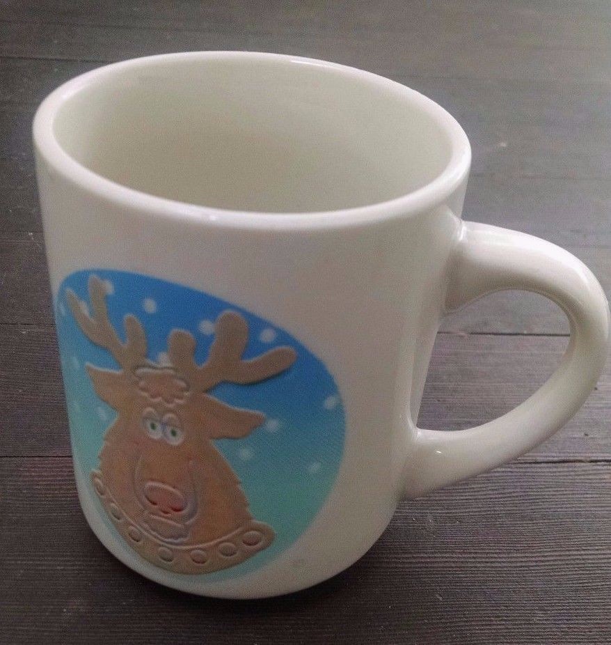 Dennys Diner Coffee Mug Rudolph Reindeer Heat Activated Color Changing ...
