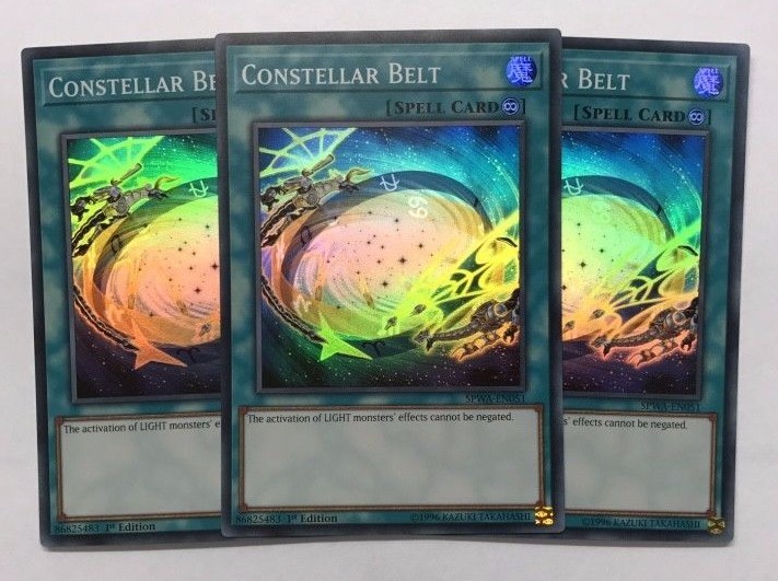 Yu-Gi-Oh! SPWA-EN051 - Constellar Belt Playset (x3) - 1st edition ...