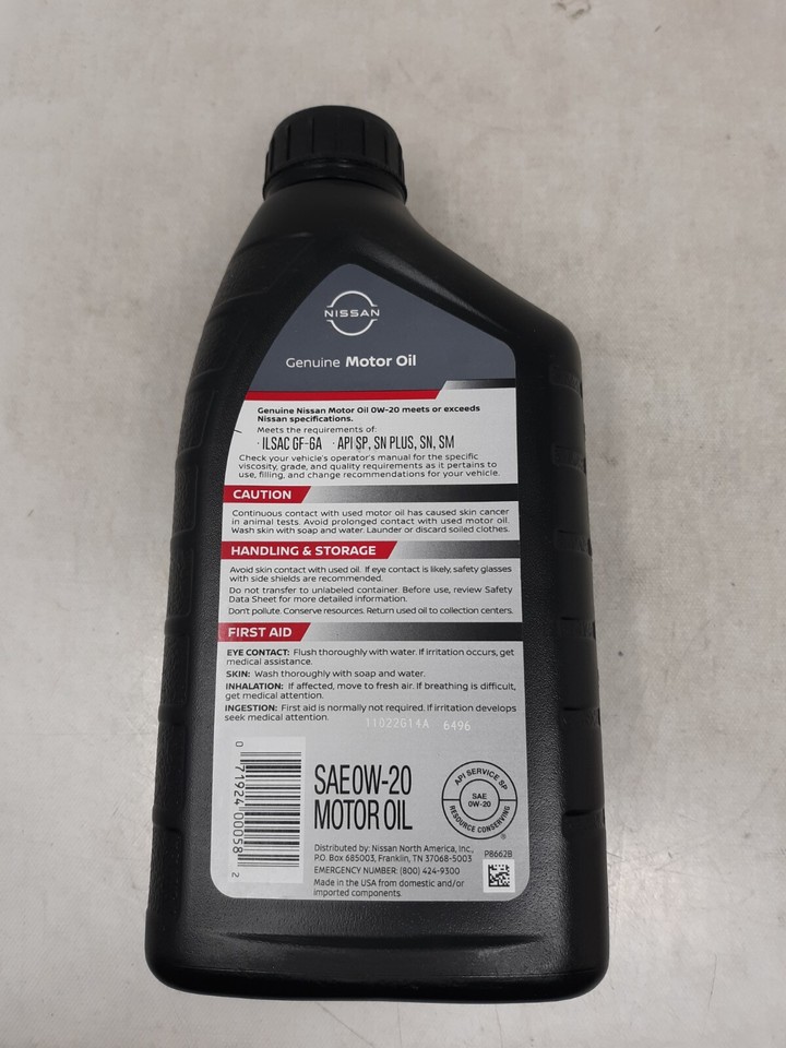 Genuine OEM NISSAN Full Synthetic Motor Oil 0W20 | eBay