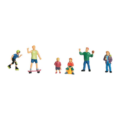 Woodland Scenics ~ HO Scale People Figures ~ Kids at Play ~ 6 Pieces ...
