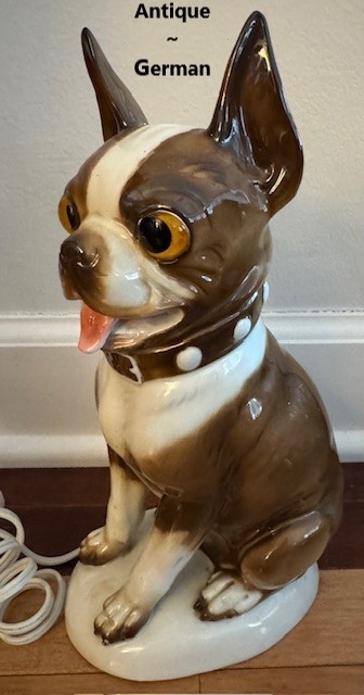 Antique Boston Terrier 'GERMAN' Lamp *RARE* ~ In BT Collectibles Book ...