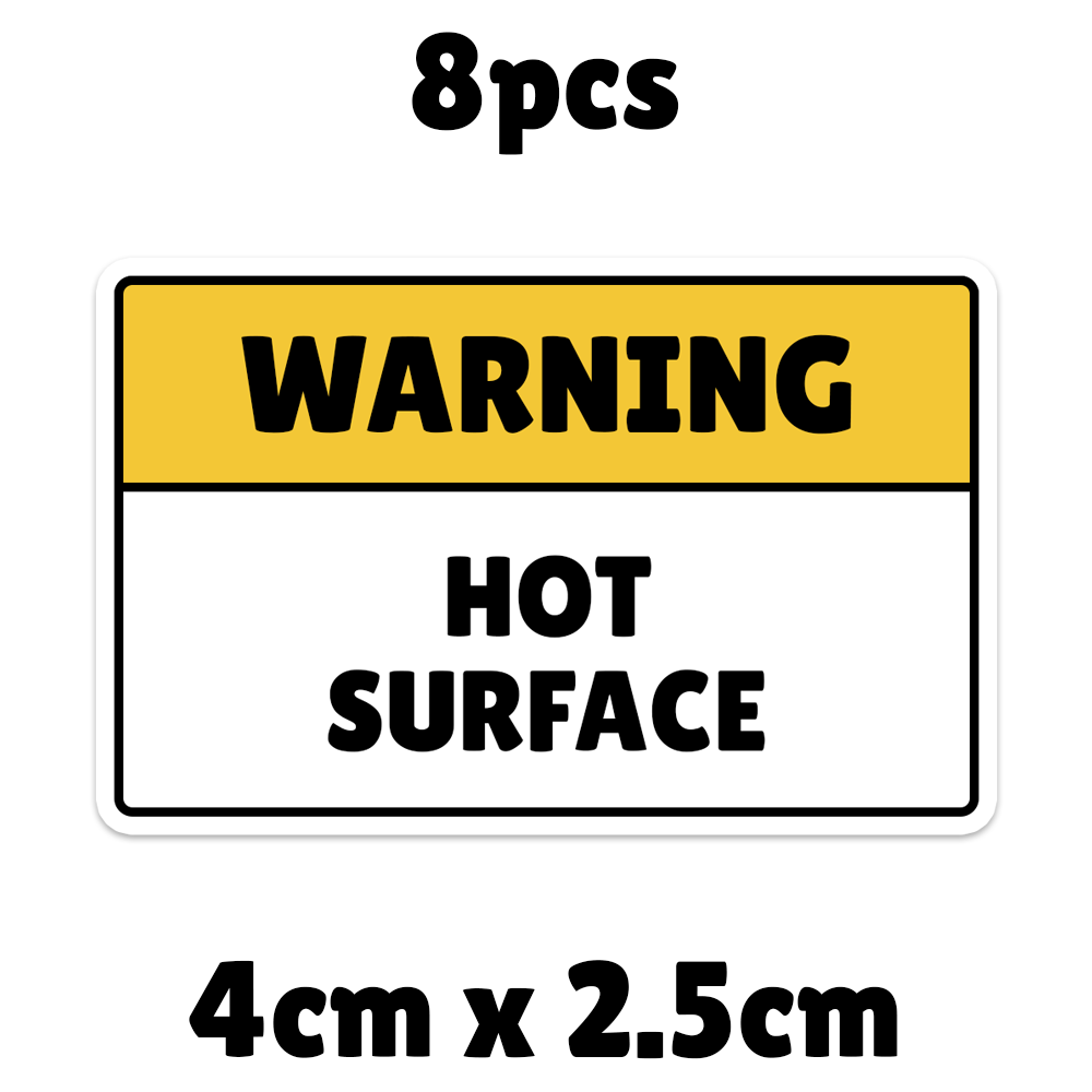 8 x Hot Surface Warning Safety WHS Mini Sign Sticker Label Decal | eBay