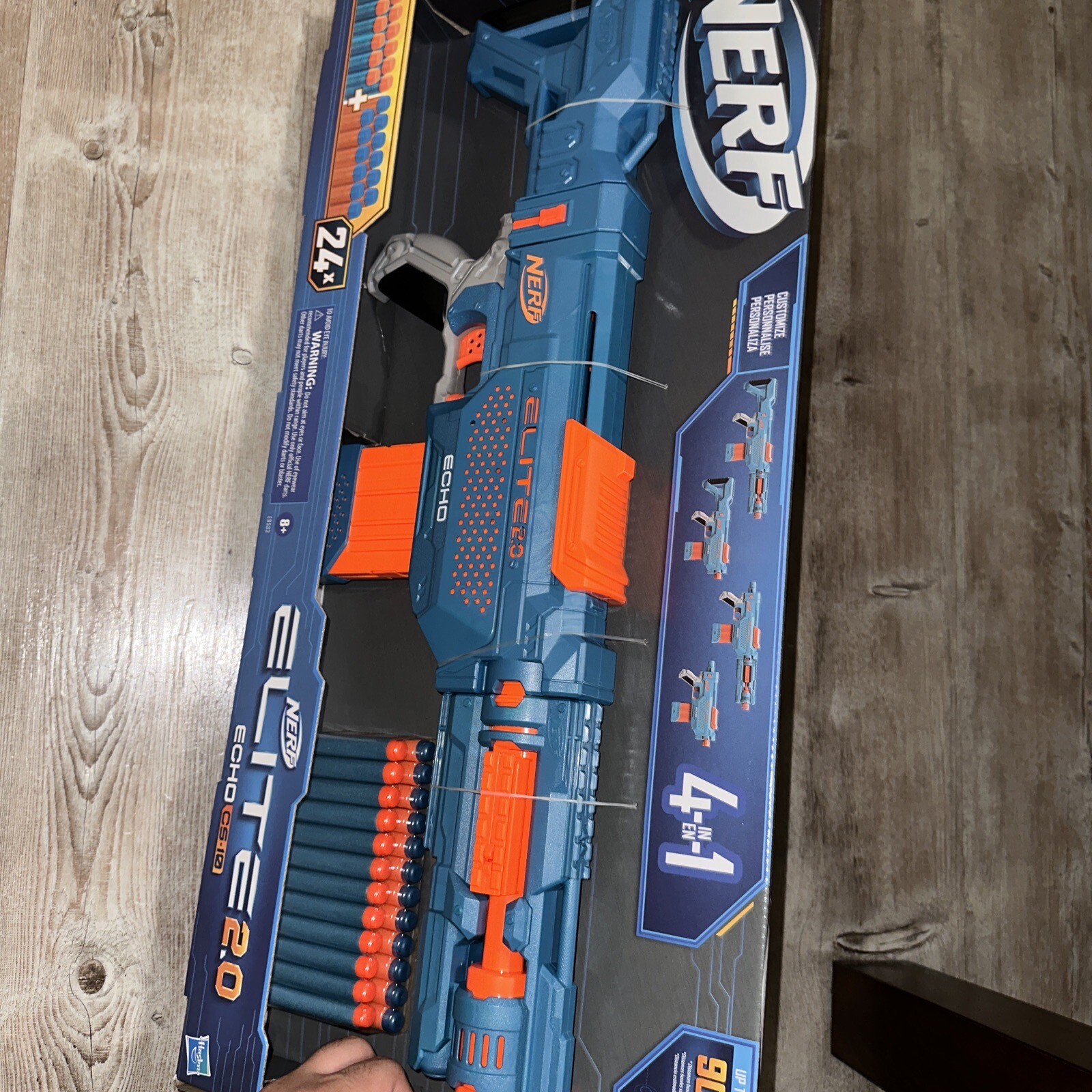 NERF Elite 2.0 Echo CS-10 Blaster w/10 Dart Clip & 24 Official Darts ...