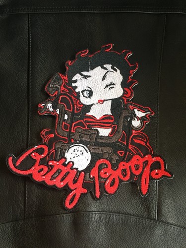 custom made betty biker patch red black silver | eBay