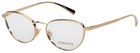 New Versace Reading Glasses VE Mod.1266 1252 54-17 140 Shiny Gold ...