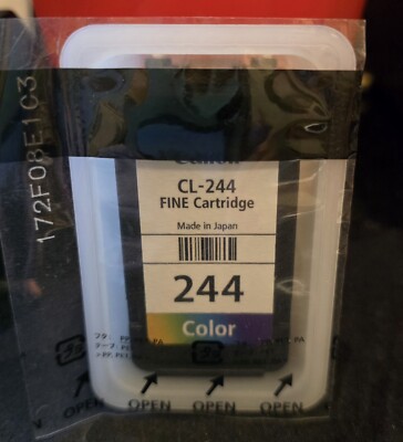 Genuine Canon Pixma CL - 244 Color Ink Cartridge No Box Sealed Plastic ...