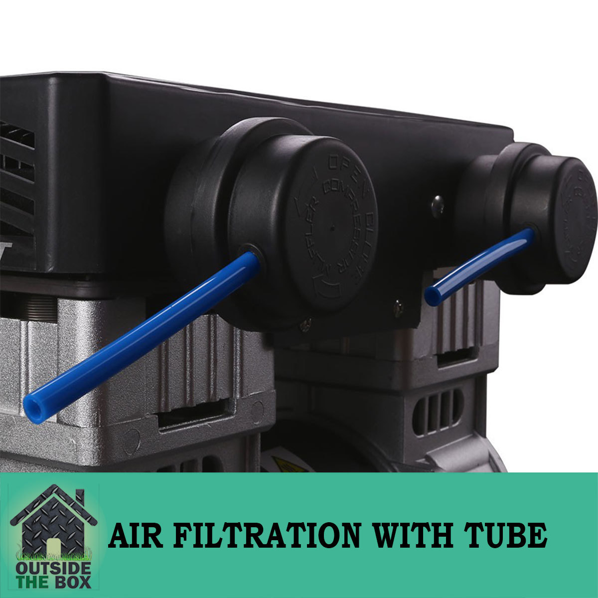 Chicago HUSH30 Aluminium Silenced 30L Air Compressor Rubber Dampener ...