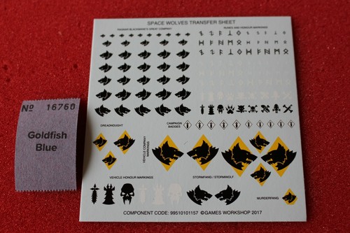 Games Workshop Warhammer 40k Space Wolves Transfers Sheet Decals ...