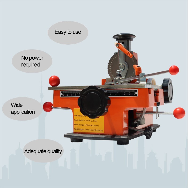 Metal Nameplate Marking Machine Semi-automatic 4mm Batch Number ...