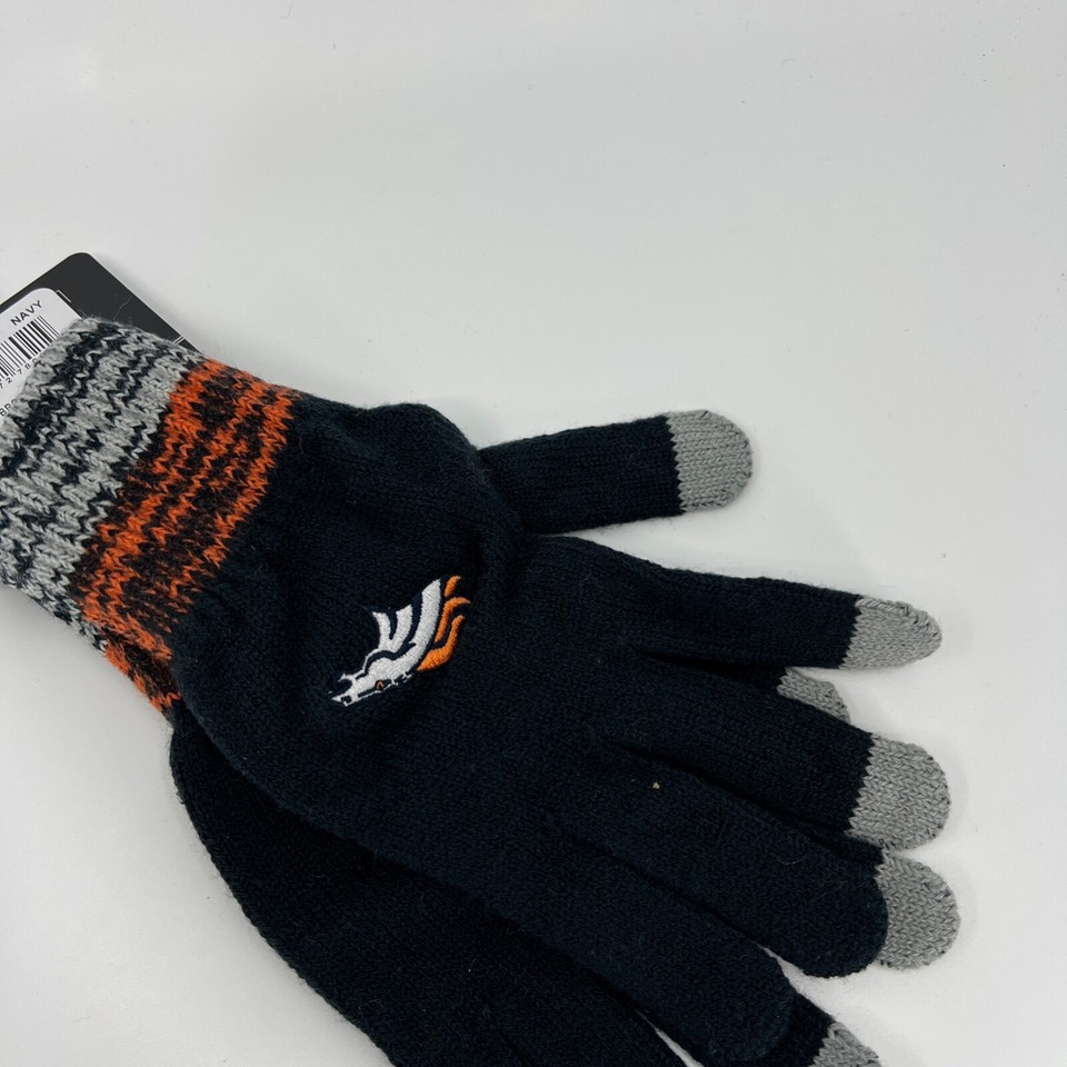 Denver Broncos Winter Gloves Mens '47 Brand Blue Knit NFL Football ...