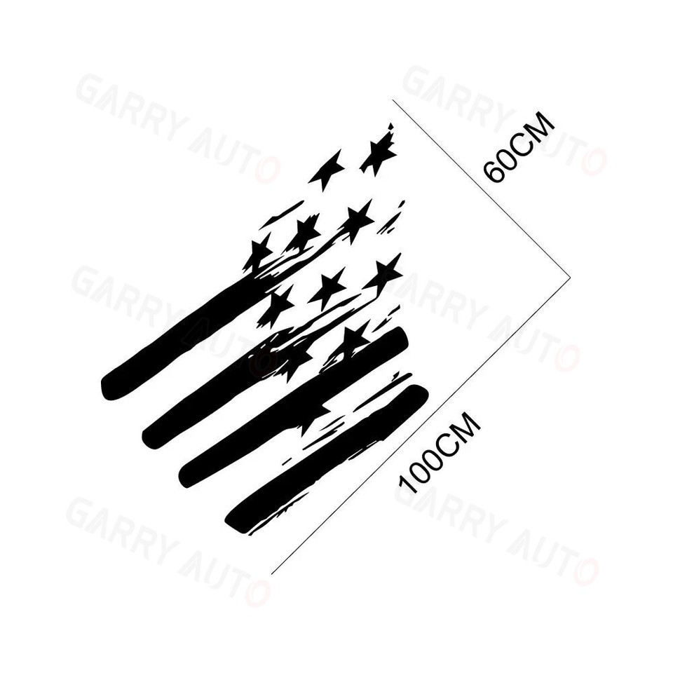 USA Flag Black Decal Pickup Rear Decal Tailgate Sticker for Honda ...