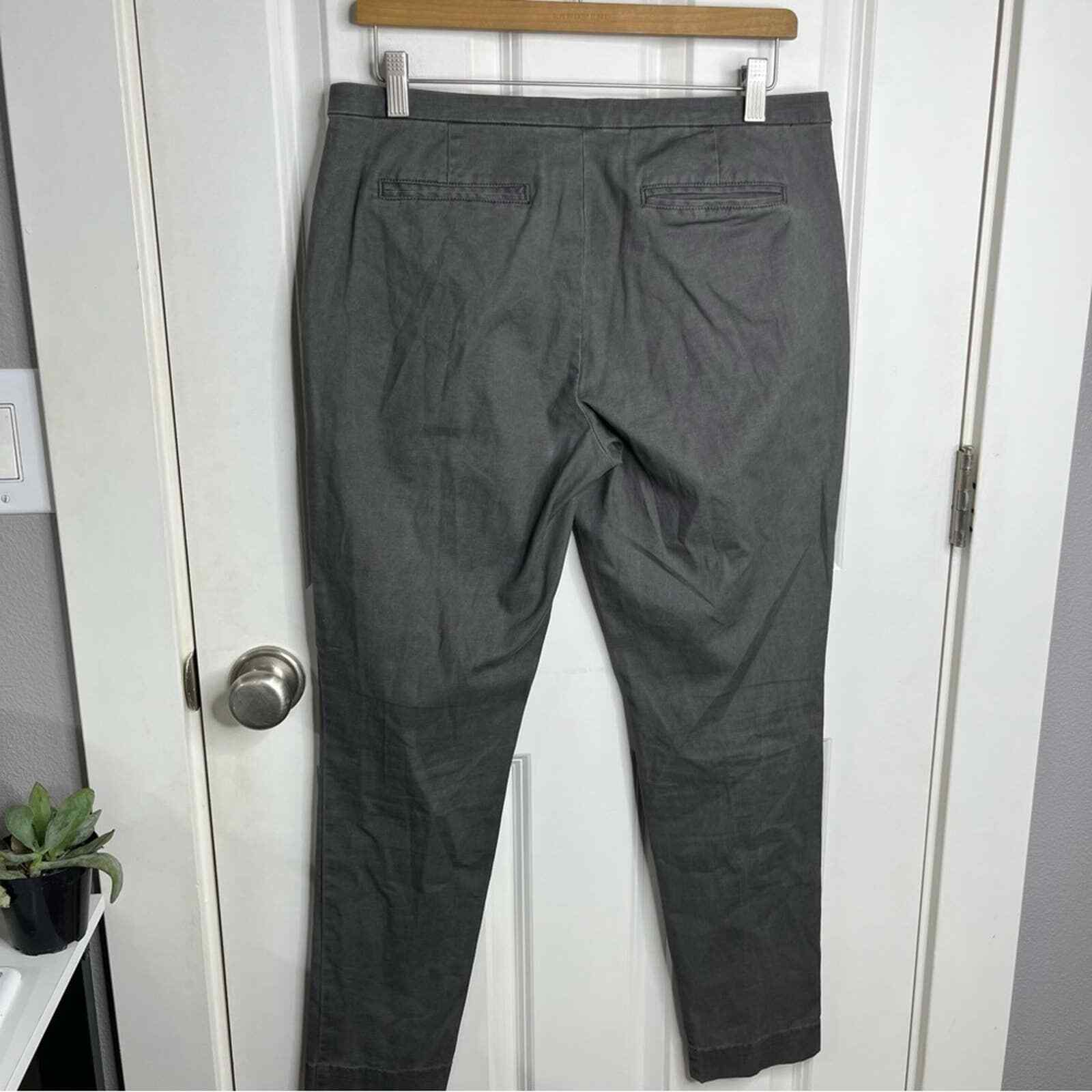 ATM Dark Gray Garment Wash Cotton Twill Slim Ankle Pants Size 8 | eBay