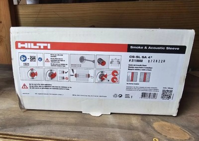 6 Pcs Hilti CS SL SA 4 inch Firestop Smoke Speed Sleeve One Box | eBay
