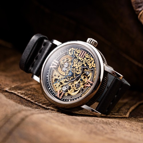 Skeleton Vacheron Constantin Watch Men Silver Swiss 1900s Engraved Case ...