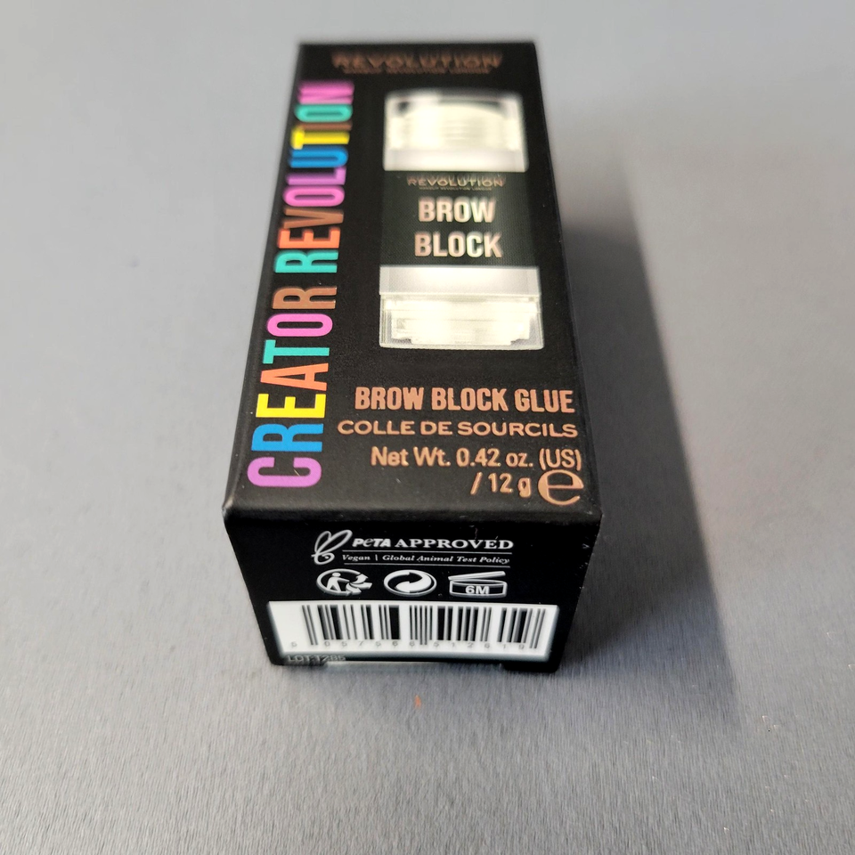 Revolution Creator Brow Block Glue 0.42 oz 12 g PETA Vegan Eyebrow Hold ...