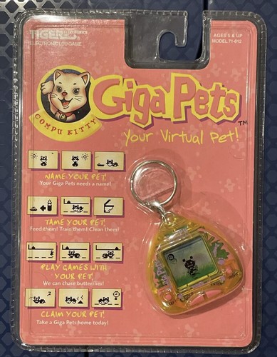 Giga Pets Compu Kitty Yellow New Unopened Sealed Original 1997 71-612 ...