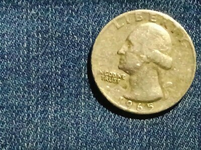 1965 Washington Quarter No Mint Mark Rim Letters Filled A Errors US ...