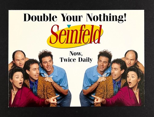 2001 Double Your Nothing Jerry Seinfeld TV Show Vintage Promo Postcard ...