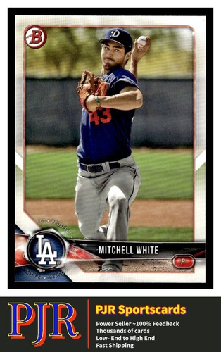 2018 Bowman #BP103 Mitchell White Dodgers BUY 4 - 35% OFF | eBay