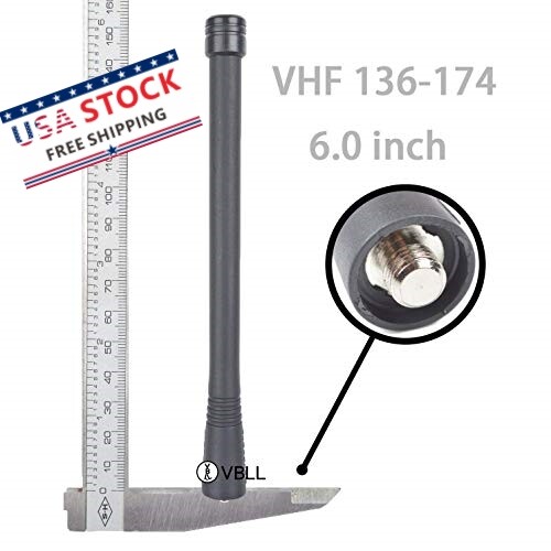 NAD6502 Whip VHF Antenna 6"146-174 MHz for CP200 EX500 EX600 HT750 ...